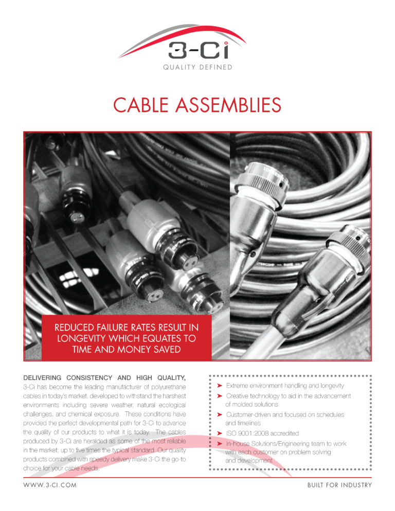 Custom Overmolded Cable Assemblies - 3-Ci