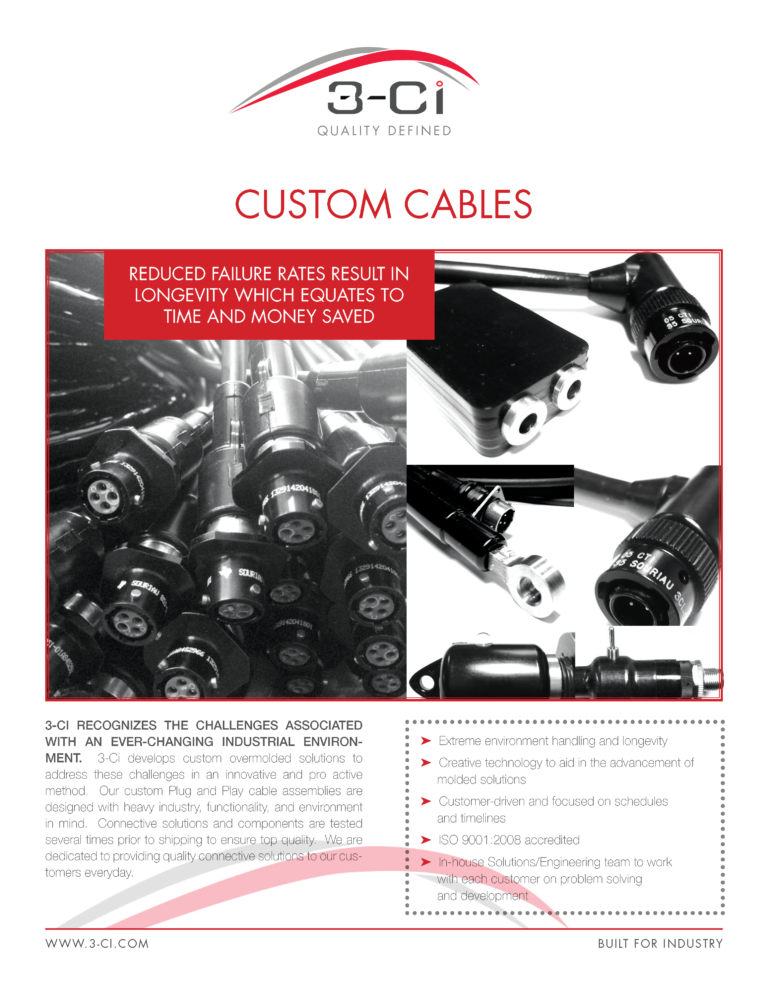 Custom Overmolded Cable Assemblies - 3-Ci